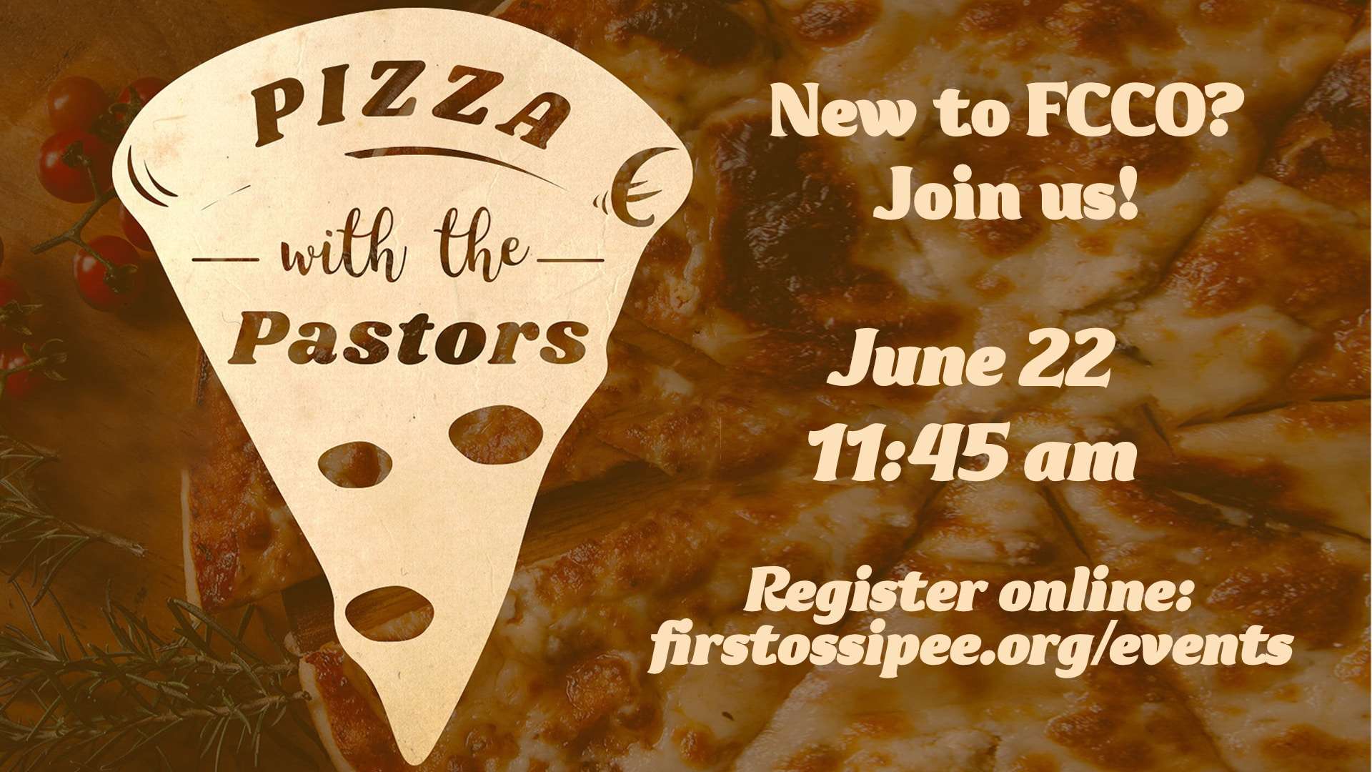 Pizza With The Pastors - First Congregational Church of Ossipee