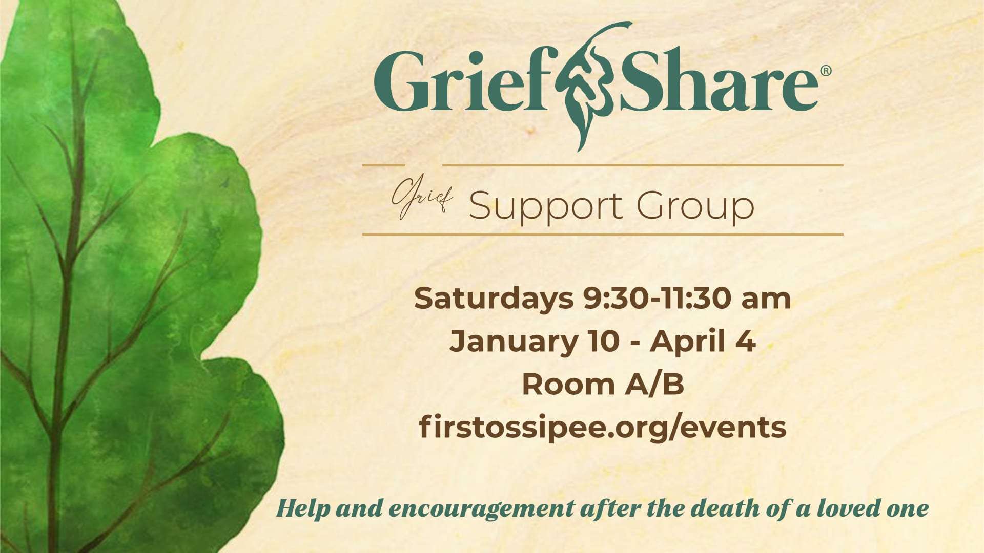 GriefShare Support Group - First Congregational Church of Ossipee