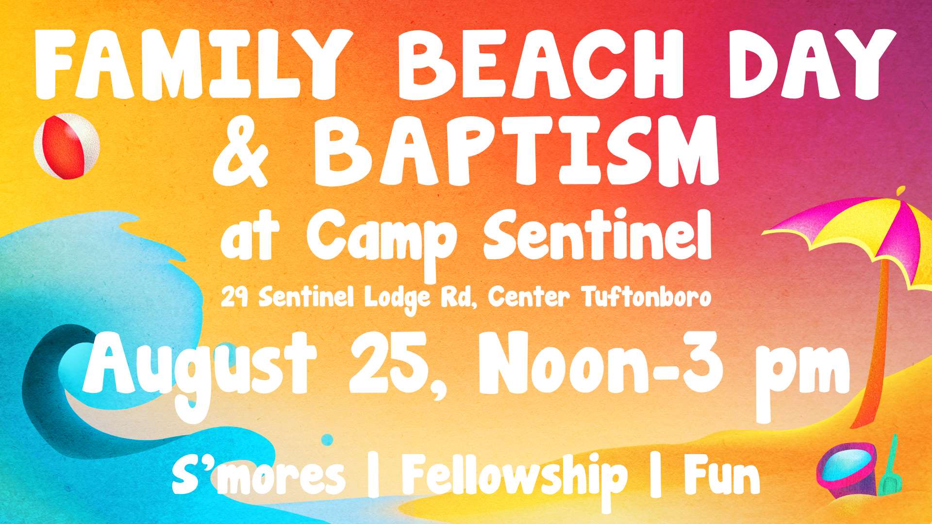 Family Beach Day & Baptism - First Congregational Church of Ossipee
